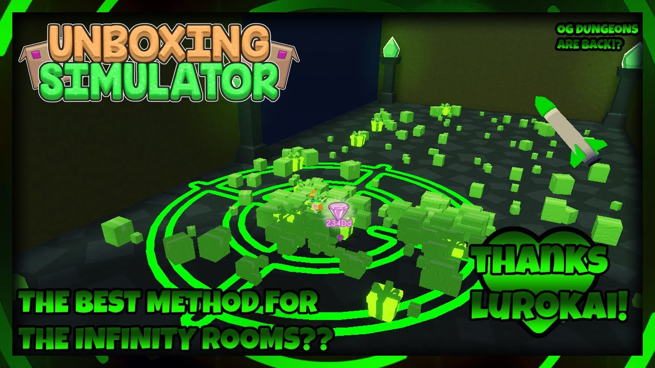 OG DUNGEONS ARE BACK IN UNBOXING SIMULATOR? | Full Guide of the Infinity Rooms - YouTube