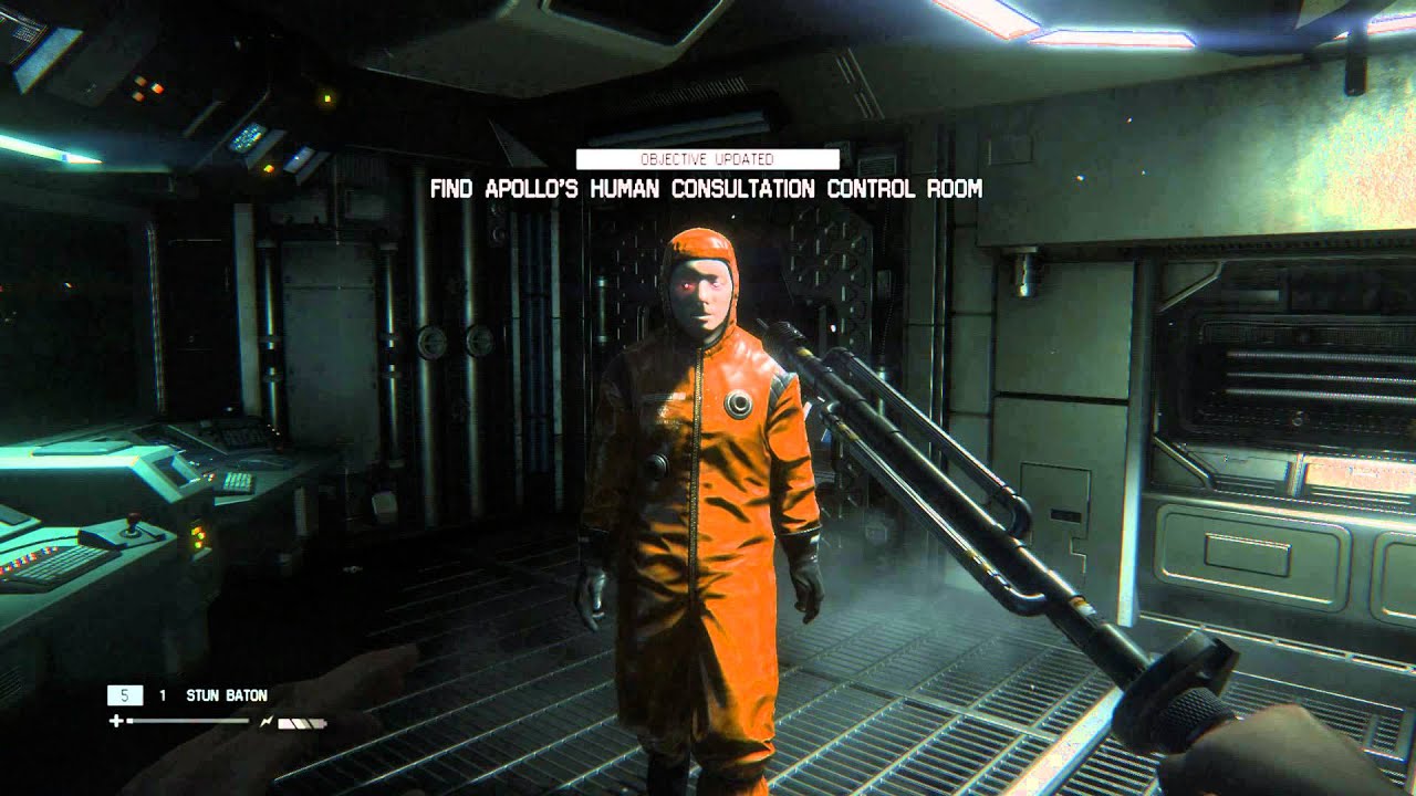 Alien Isolation Learning about Stun Batons on protected Driods - YouTube