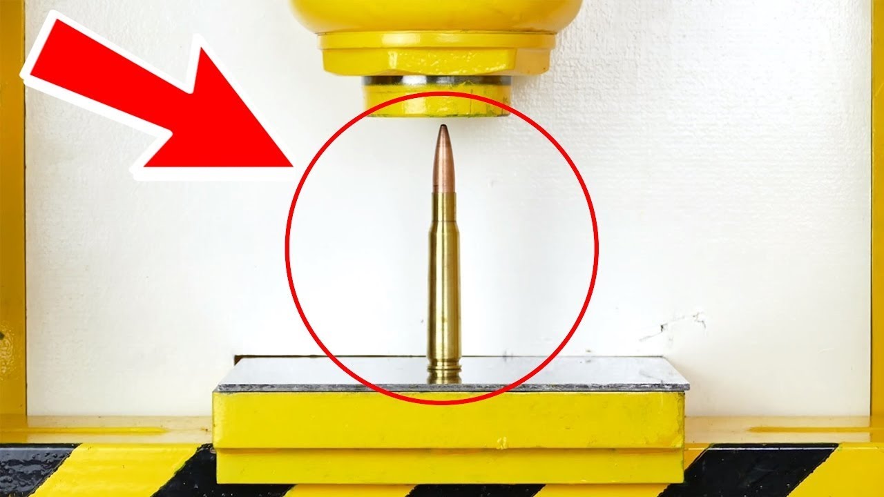 LOOK WHAT HAPPENS WHEN YOU CRUSH ANTI TANK BULLET WITH HYDRAULIC PRESS ...