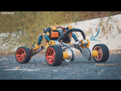 Building a Brushless Motor RC Car | Homemade Racing Car using Drone Motor