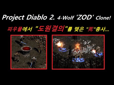 [PD2] Project Diablo 2. 네마리 늑대로 최고 존엄 난이도 디클론 8단계 도전! / zod 8 ...