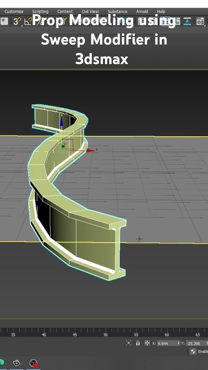 Create Stunning Prop using Sweep Modifier in 3dsmax | How to Model #3d #3dsmax - YouTube