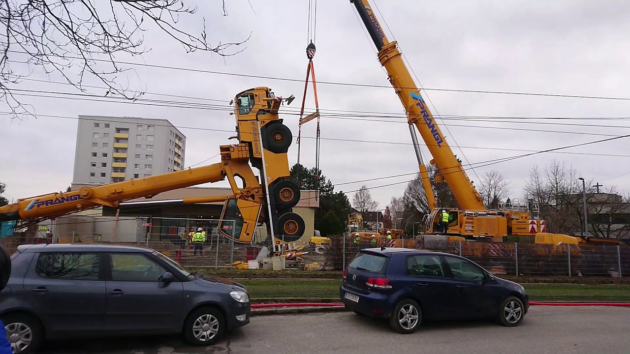 Kran Unfall in Linz am 6 Dezember 2017 (5) - YouTube