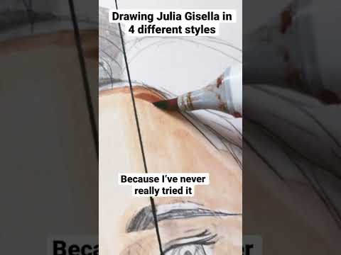 Drawing Julia Gisella in 4 DIFFERENT STYLES!! Pt 2 - YouTube