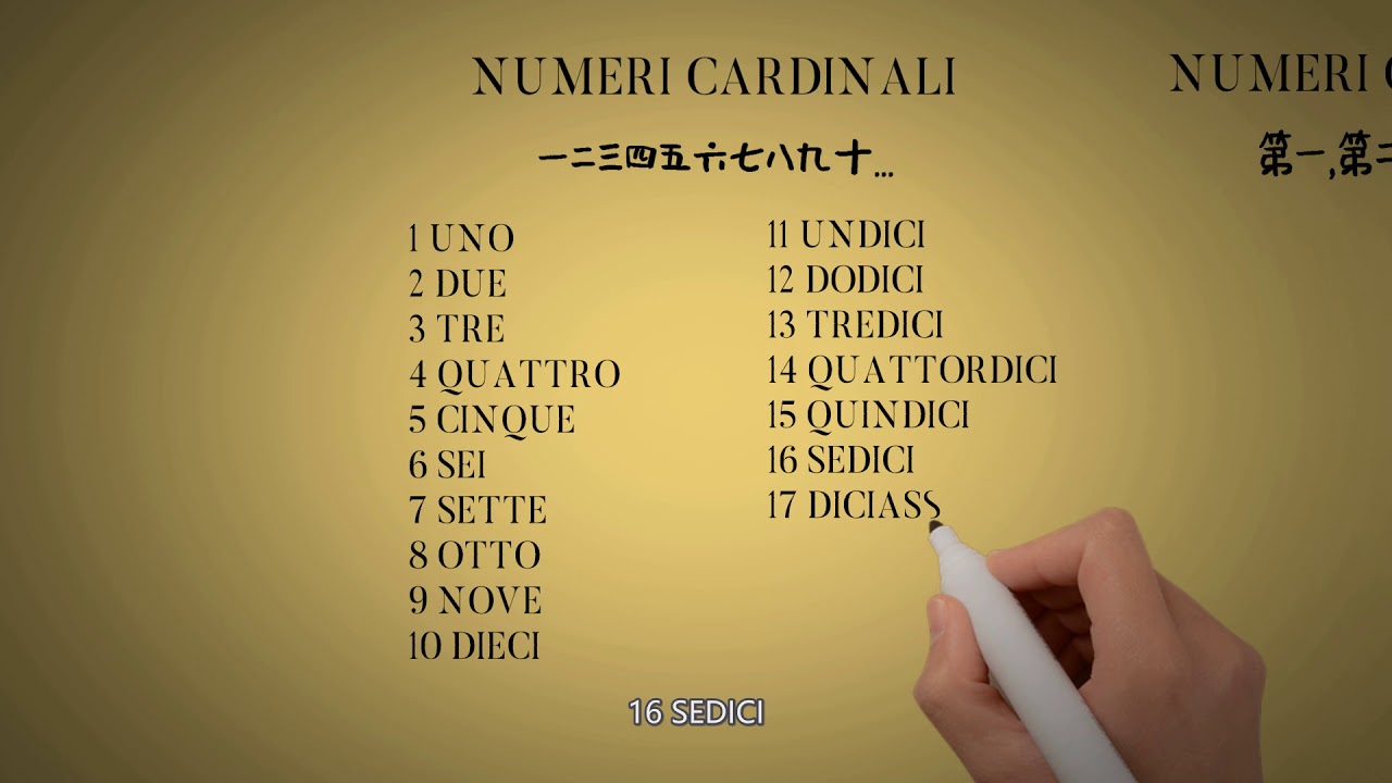 速成意大利语EPS.64 基础篇 - 数字（基数） I numeri cardinali - YouTube