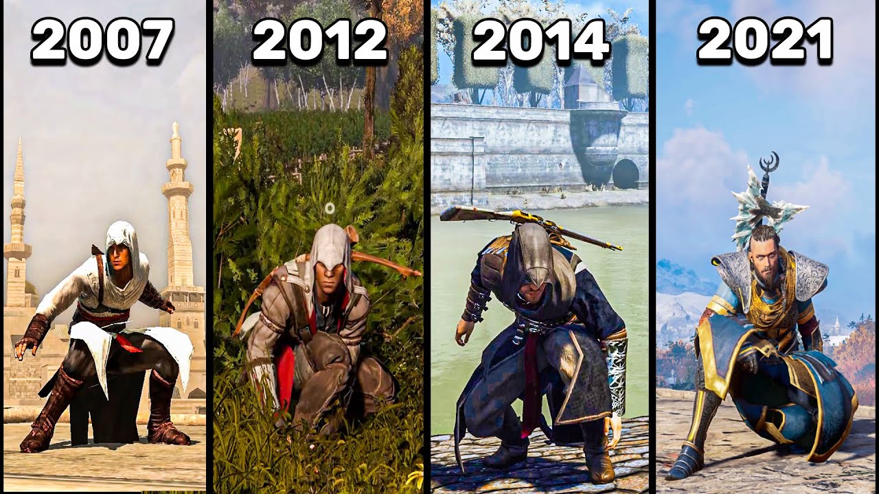 Evolution of Crouching in Assassin's Creed Games (2007-2021) - YouTube
