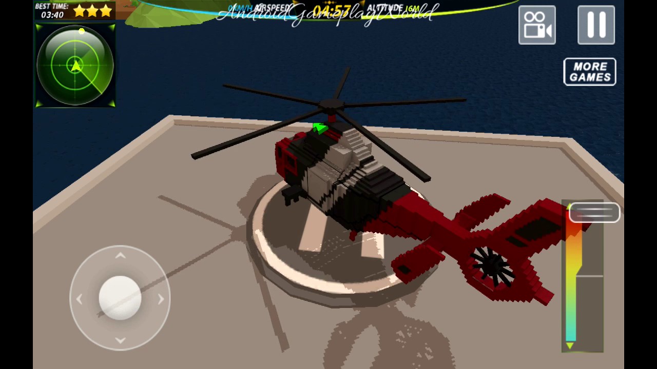 Blocky Helicopter SOS Guardian Android Gameplay - YouTube