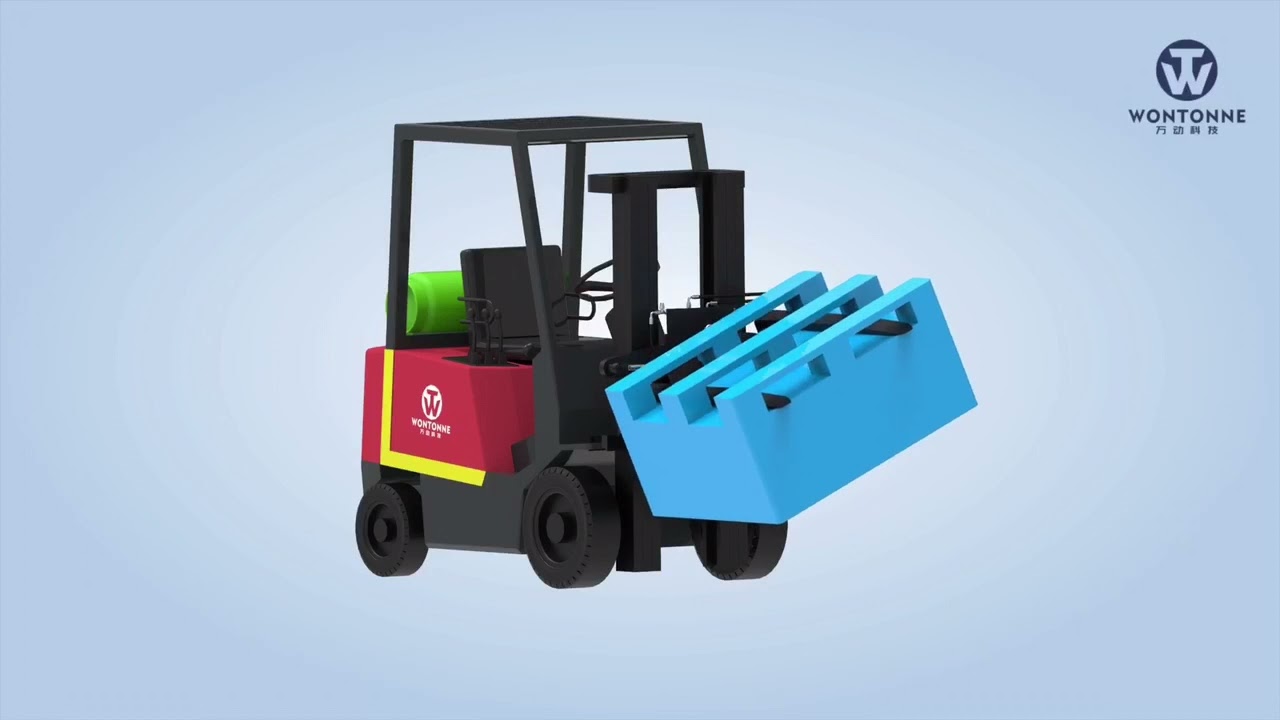 Forklift Attachments Box Rotator Bins Rotator - YouTube