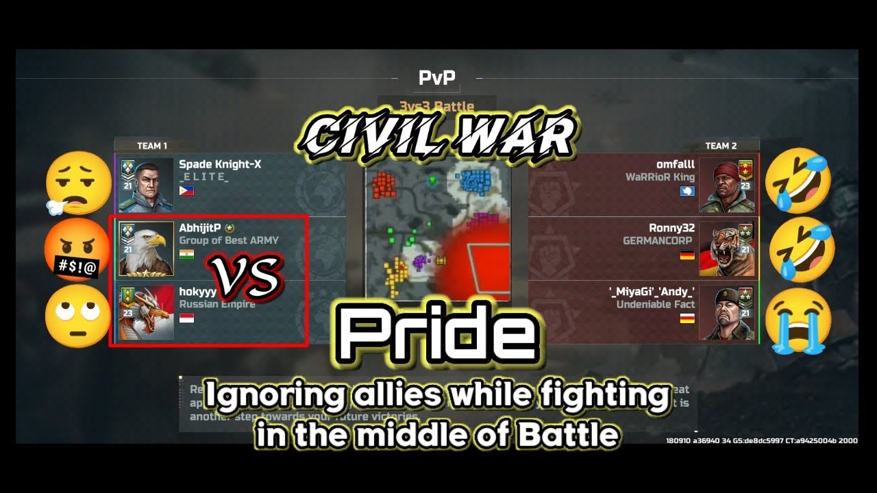 "Civil War" Pride || Art of War 3 annoying 3vs3 battle - YouTube