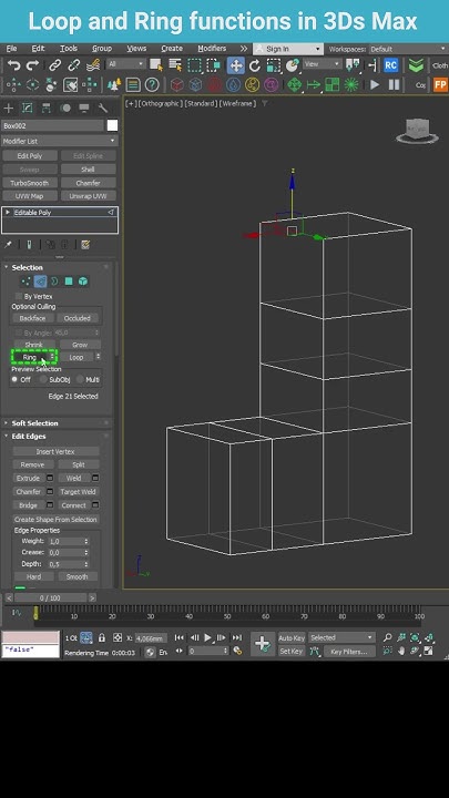 3ds Max Tutorial: How to Use Loop and Ring for Fast Edge Selection #shorts #3dsmax #loop #ring ...