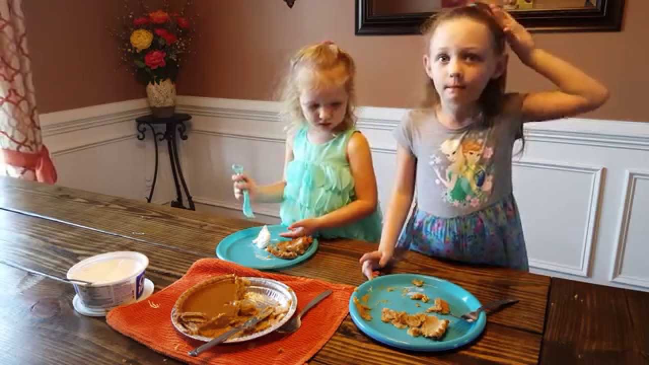 Kids Pumpkin Pie Eating Challenge - YouTube