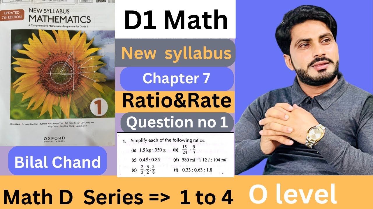 Math || D1 New syllabus ||Chapter no 7,Ratio & Rate || 7A exercise ...