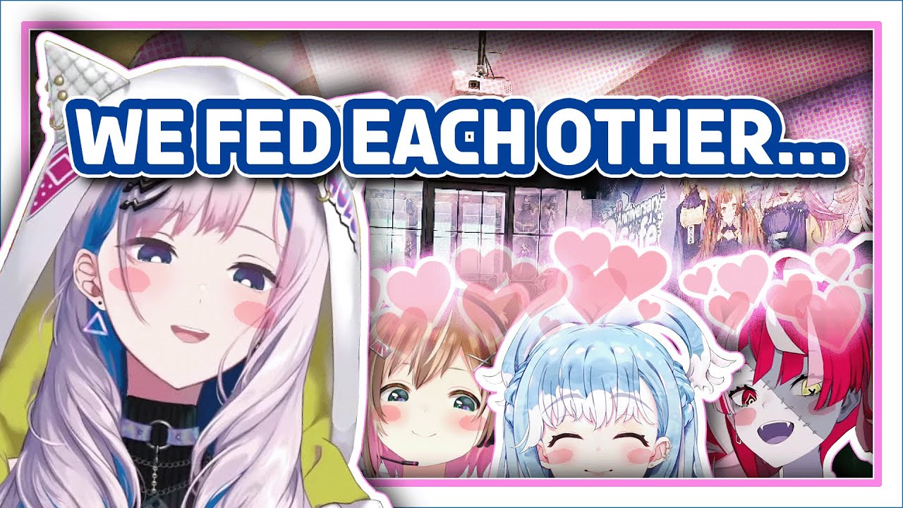 Reine was teetee with HoloID at the cafe (Risu, Kobo, Ollie) - YouTube