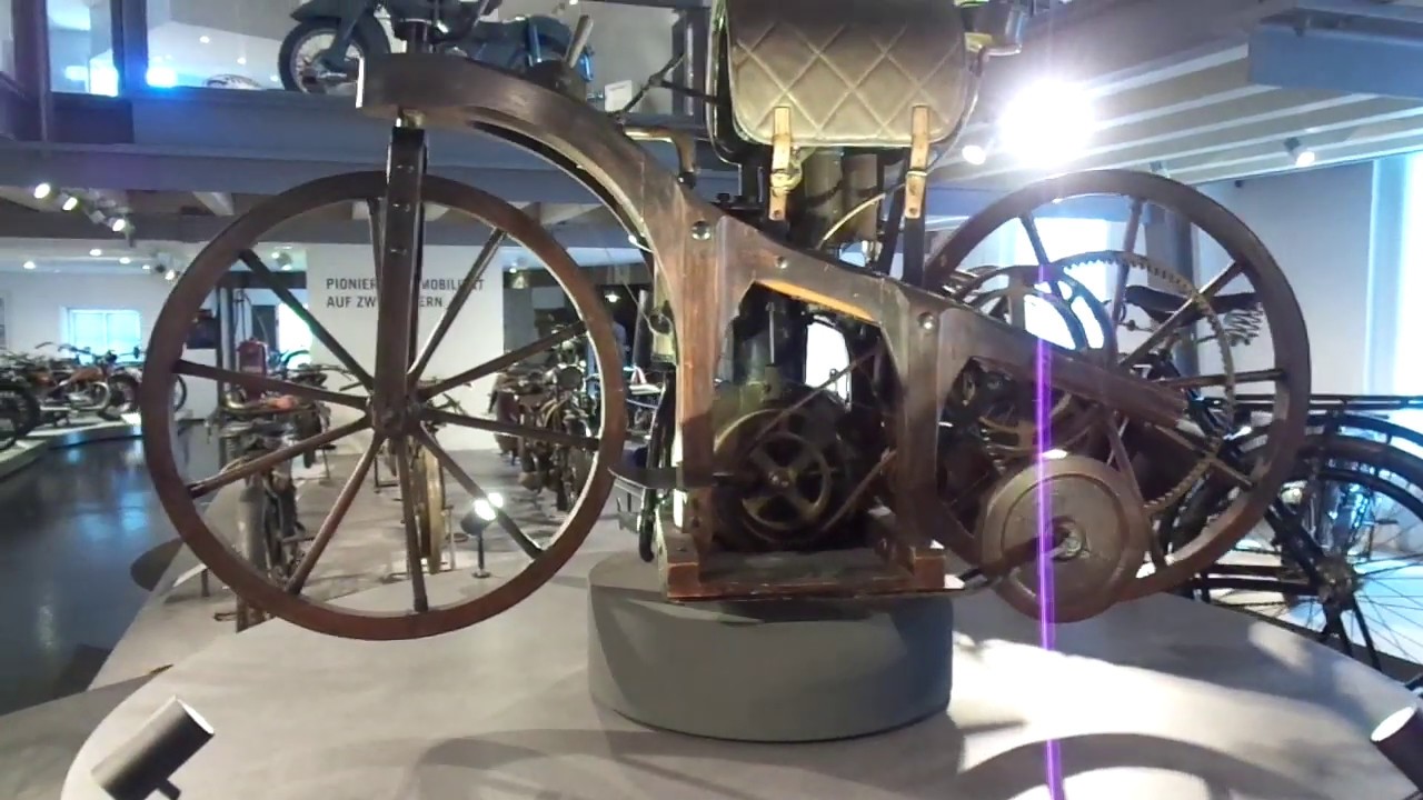 Daimler 1885 - First Motorcycle - YouTube