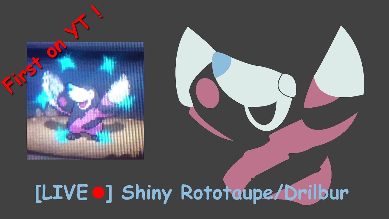 [LIVE HD + First on YouTube] Shiny Drilbur / Rototaupe ! - YouTube