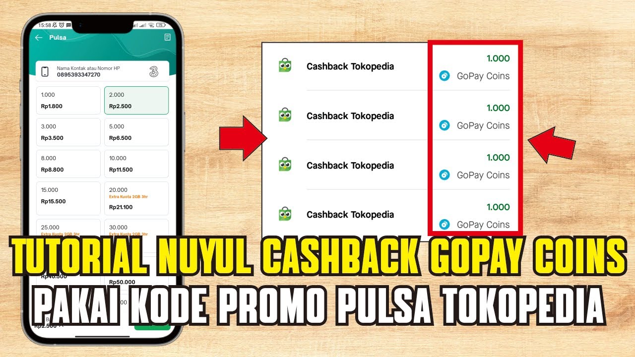 TUTORIAL NUYUL CASHBACK GOPAY COINS 2023 | KODE PROMO PULSA TOKOPEDIA ...