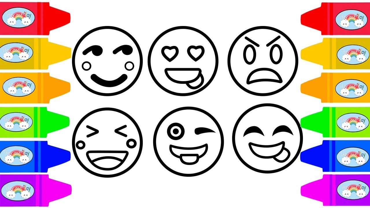 Emoji Coloring Pages | Learn How to Draw and Color In Emoji Faces - YouTube