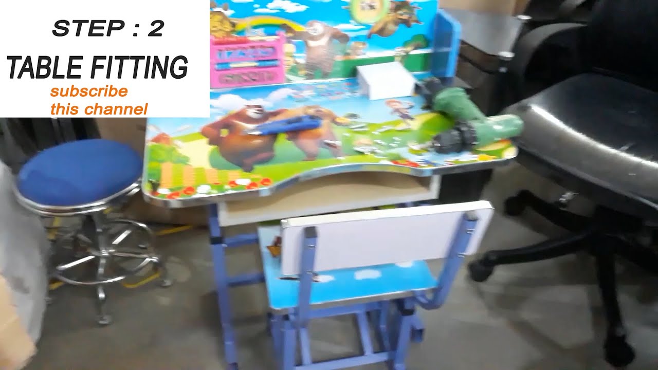 Baby desk fitting// bacche ki study table khudhi set karna sikhe - YouTube