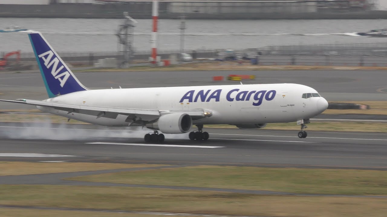 [4K] ANA Cargo B767F JA603A landing @Haneda Airport rwy34L(羽田空港) - YouTube