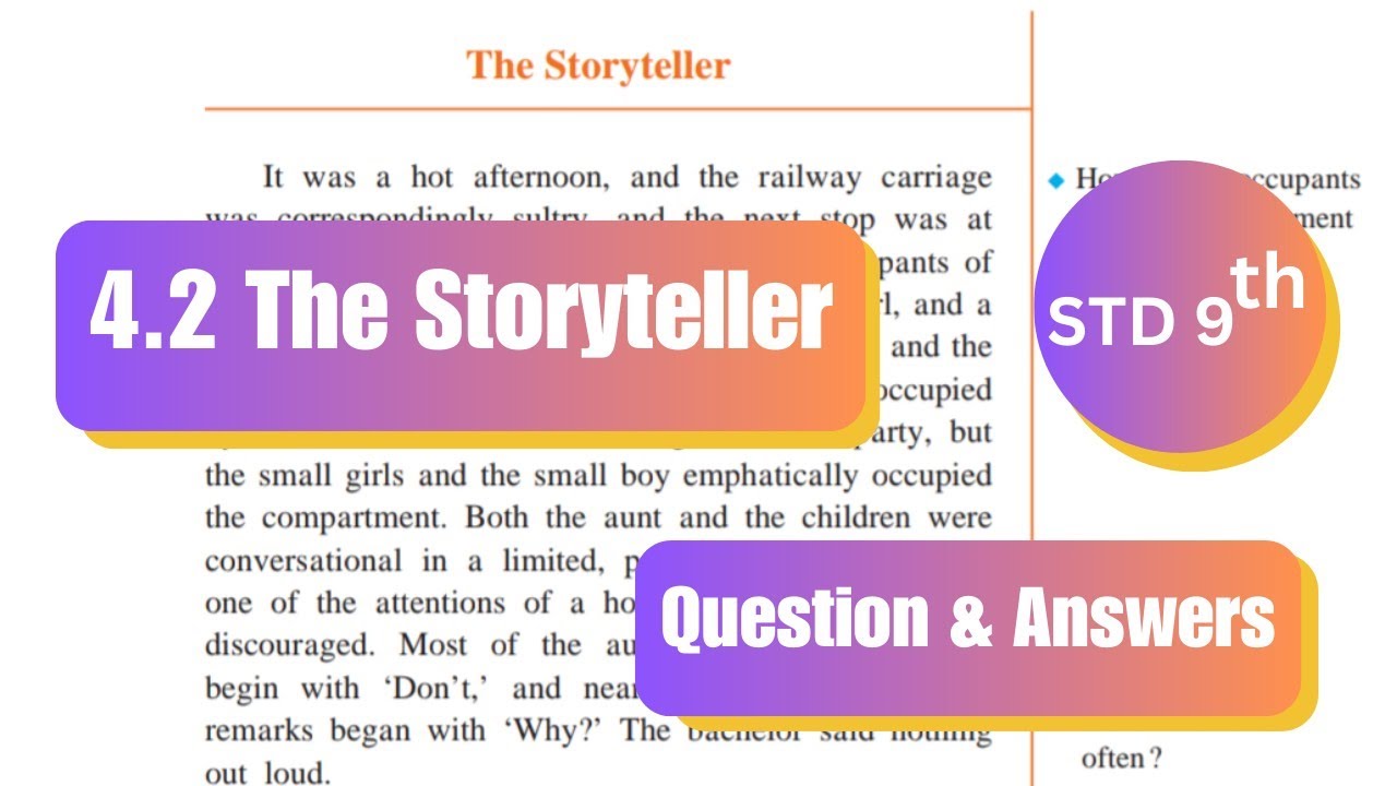 9th Std - English - Chapter 4.2 The storyteller warming up and English ...