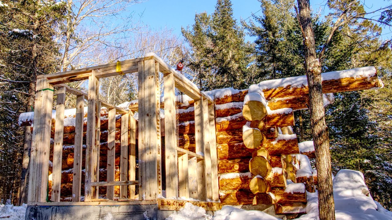 Framing the Breezeway, Building an Off Grid Log Cabin Alone in the ...