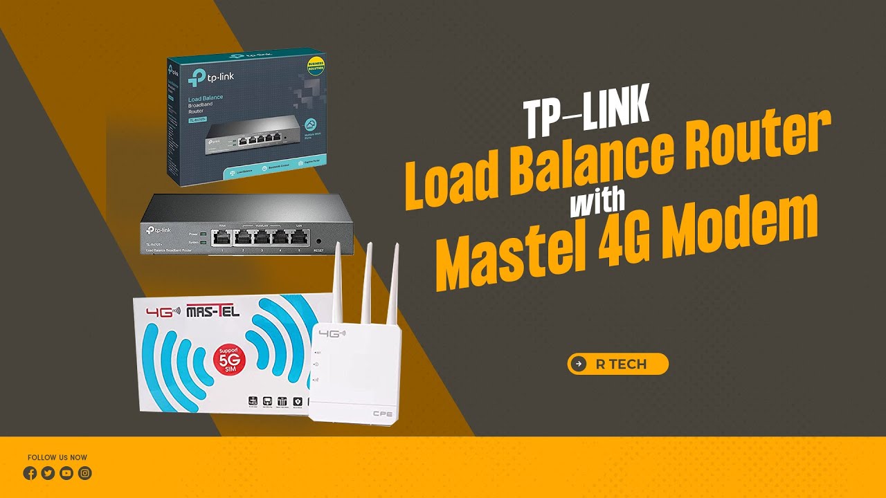 TP-Link Load Balance Broadband Router with Mastel 4g Modem - YouTube