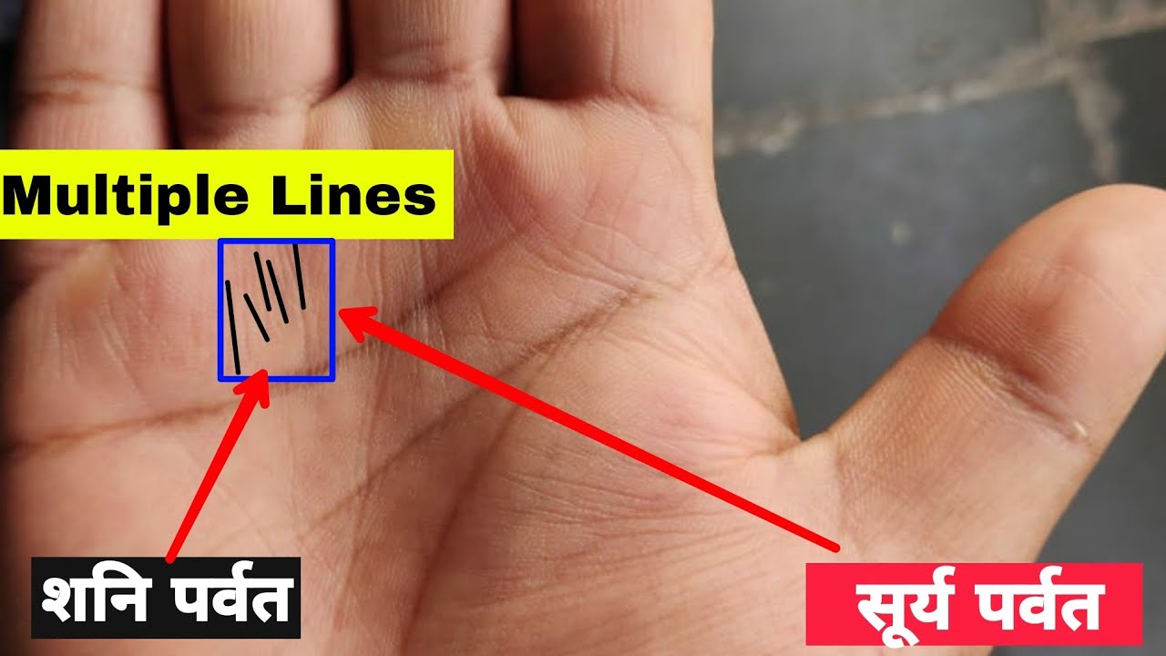 जब शनि और सूर्य पर्वत पर हो अनेकों रेखा है तो होता है यह असर। multiple ...