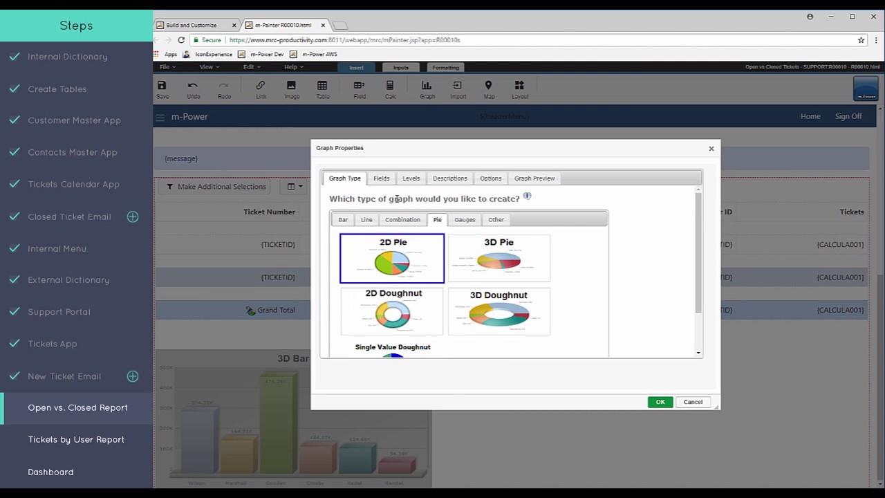 Helpdesk Portal Project (Part 20): Creating the open vs. closed report ...