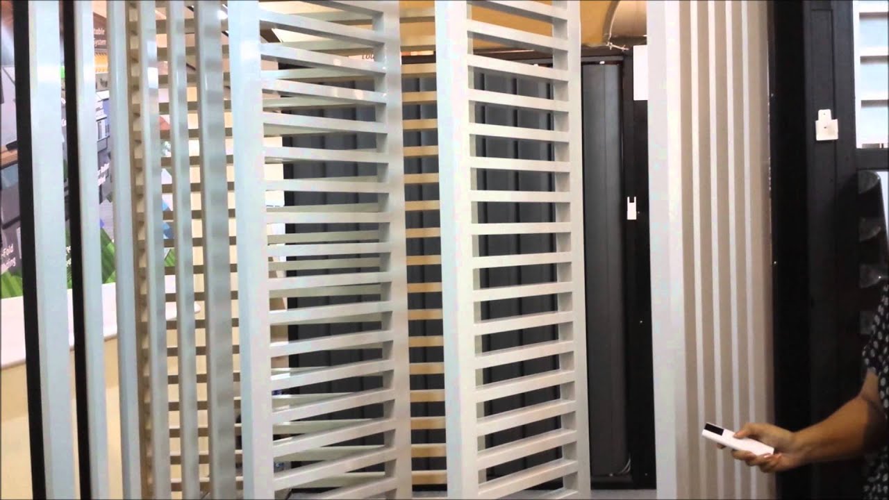 Motorised Louvers with RHS profiles - YouTube
