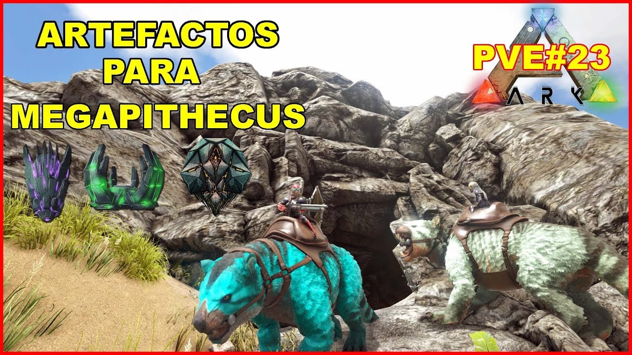 FARMEANDO LOS ARTEFACTOS PARA EL MEGAPITHECUS/ark official pve/GAMEPLAY ...