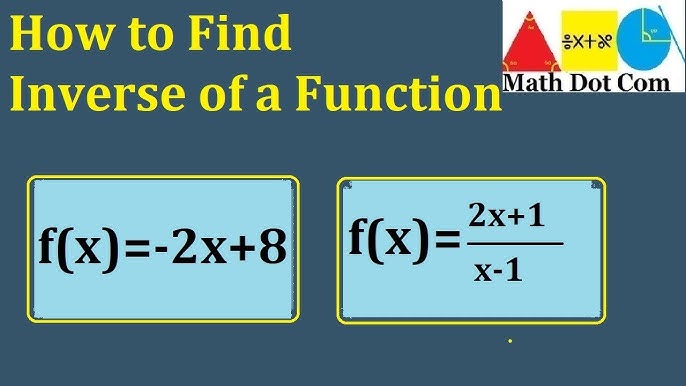 Steps For Finding Inverse Functions