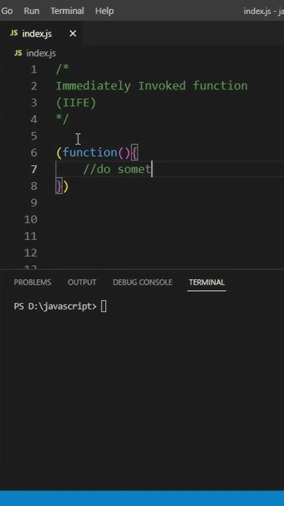 IIFE function in javascript #shorts #javascript #dsa - YouTube