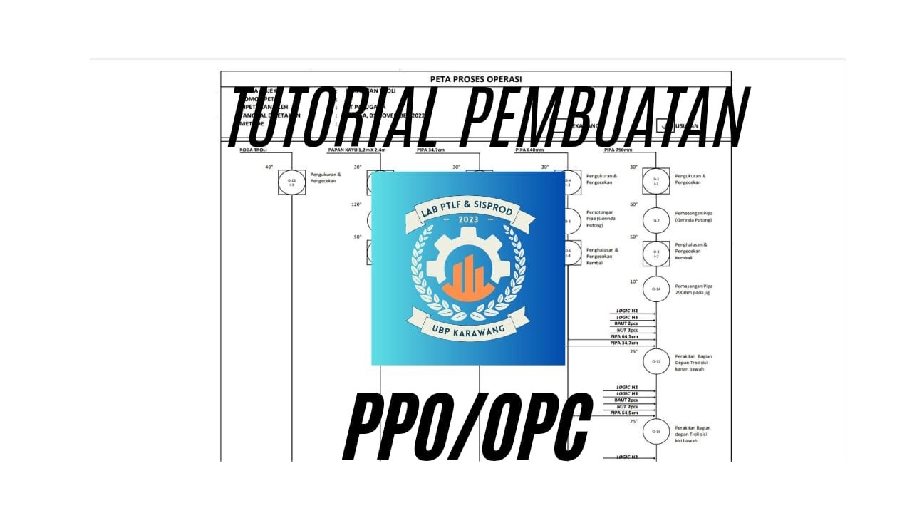 TUTORIAL PEMBUATAN PETA PROSES OPERASI atau OPERATION PROCESS CHART ...