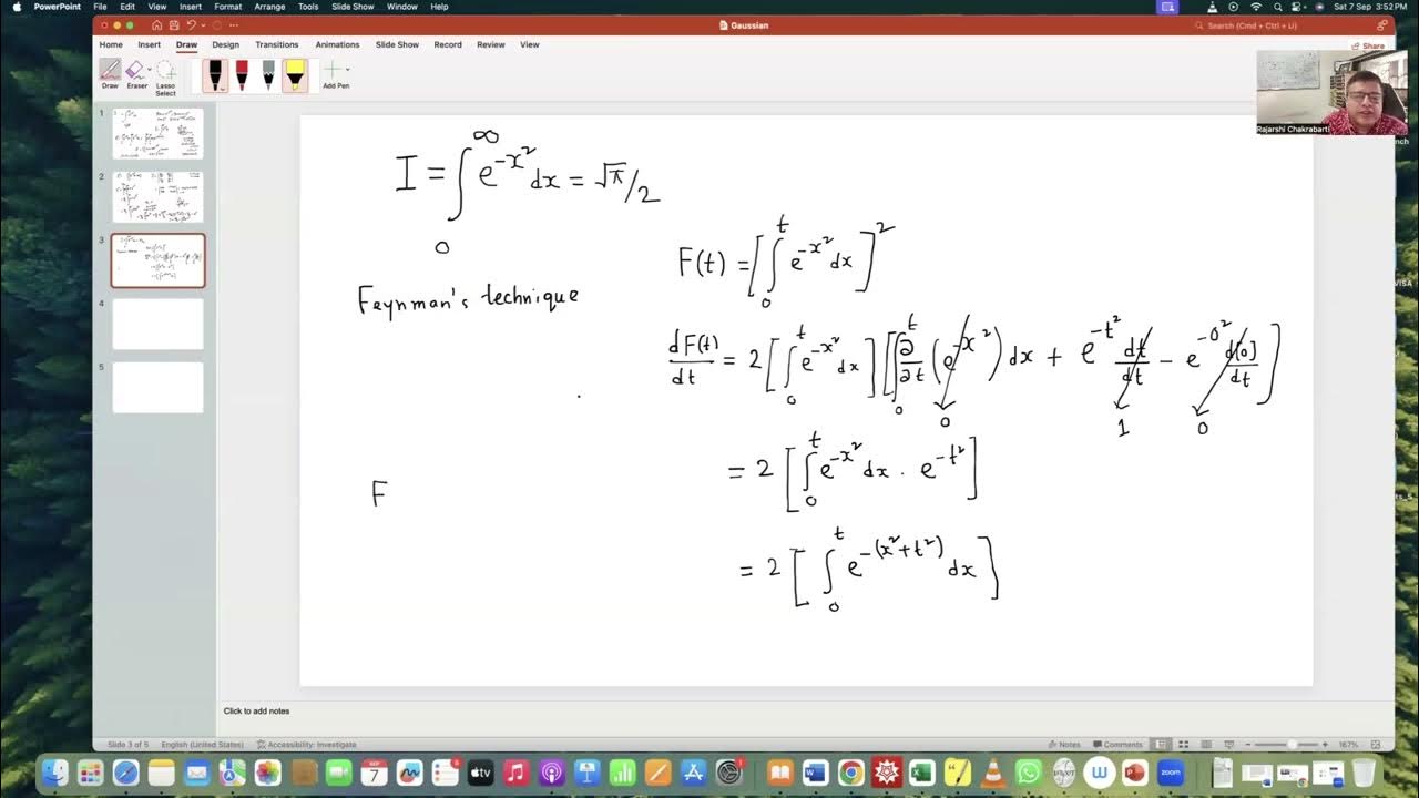 Evaluating the Gaussian Integral using Feynman's Technique - YouTube