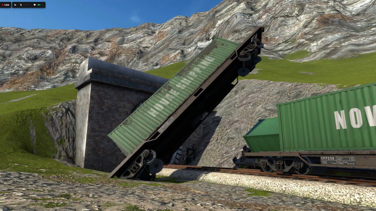 Highlight: Triple DE6 POWER! Derailment With Spicy Cars!!! - YouTube