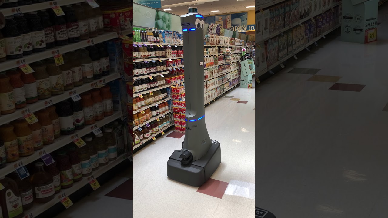 Marty the Giant Store Robot - YouTube