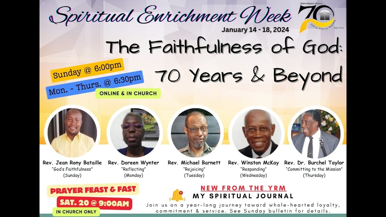 Day 3. Spiritual Enrichment Week - Rev. Michael Barnett - God's ...