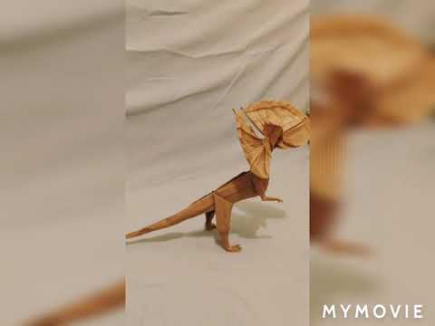 Demo origami Dilophosaurus - YouTube