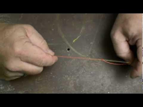 How to tie the 'Spider Hitched Shock Leader Knot' - YouTube