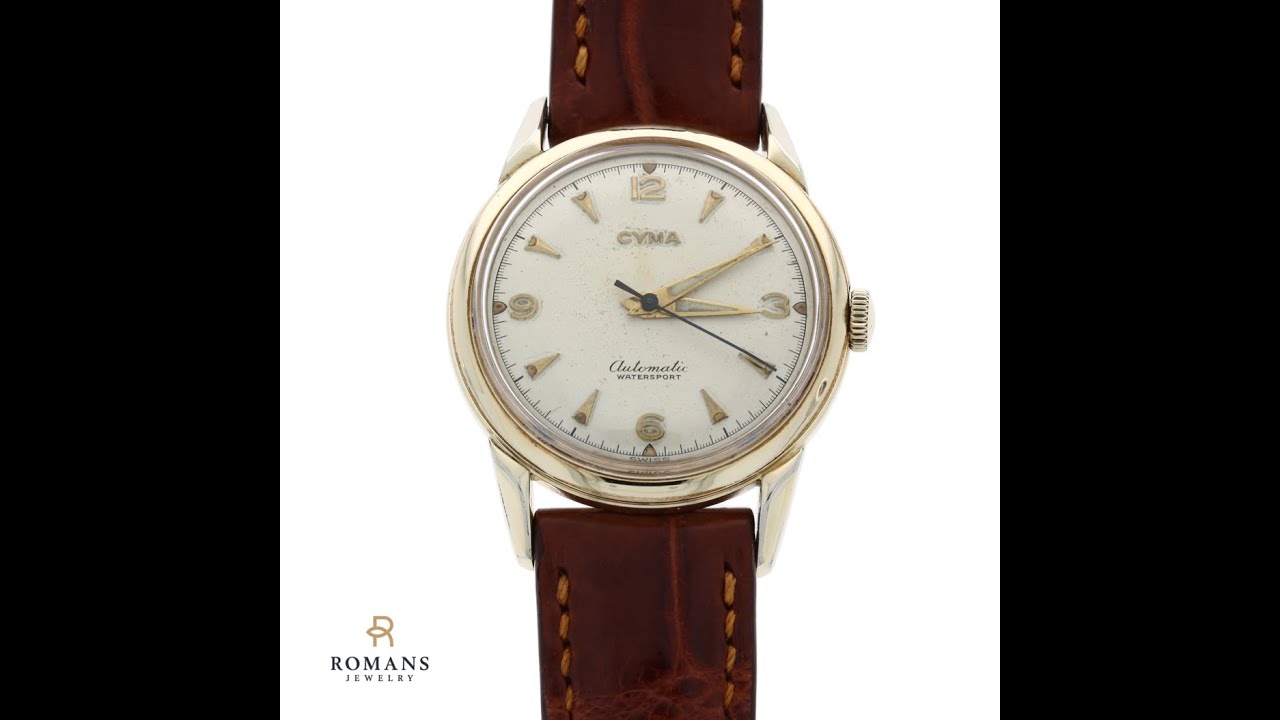 Cyma Automatic Watch Men's Watersport Tavannes 10K Gold Filled R.420 C ...