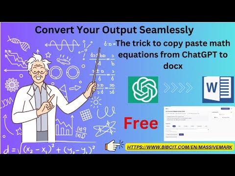 The Trick to Copy-Paste Math Equations from ChatGPT to Docx : Massivemark Playground - YouTube