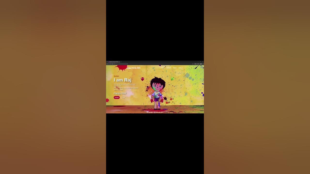 Happy Holi 🌈🌈 using HTML CSS & JS🧑‍💻 #raj_withcode source code: https://github.com/AnamikaCode ...