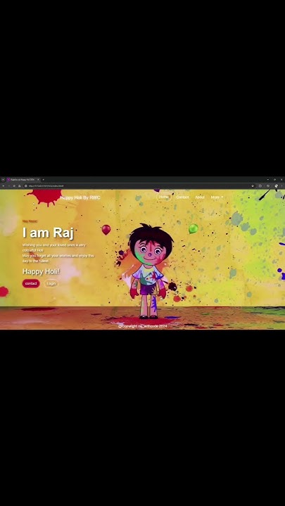 Happy Holi 🌈🌈 using HTML CSS & JS🧑‍💻 #raj_withcode source code: https://github.com/AnamikaCode ...