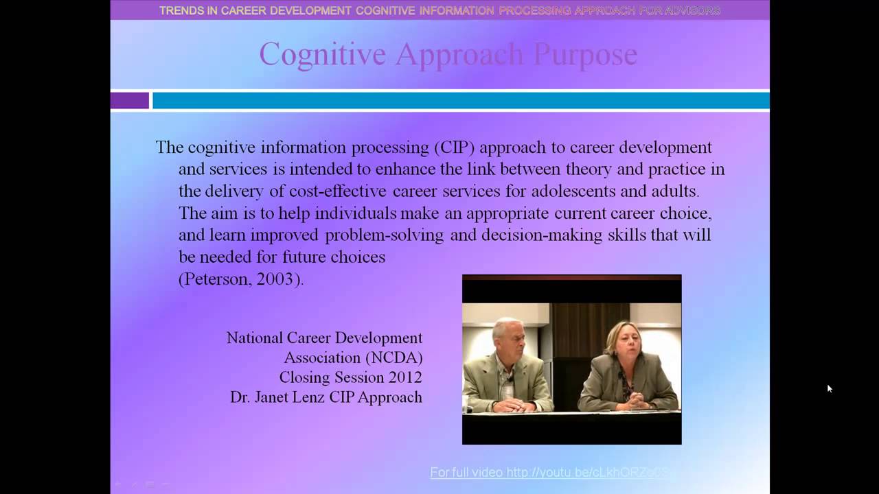Trends in Career Development: Cognitive Information Process (CIP ...