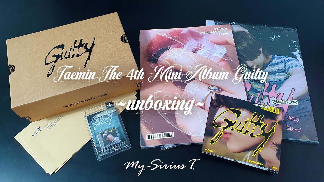 📀📦[4K] Full UNBOXING Taemin Guilty 4th Mini Album All Versions 태민 길티 4집 ...