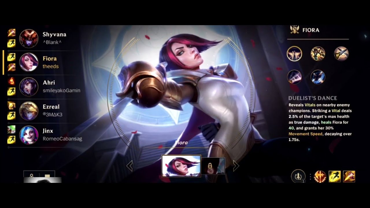 Fiora Gameplay | LoL WILD RIFT (Alpha Test) - YouTube