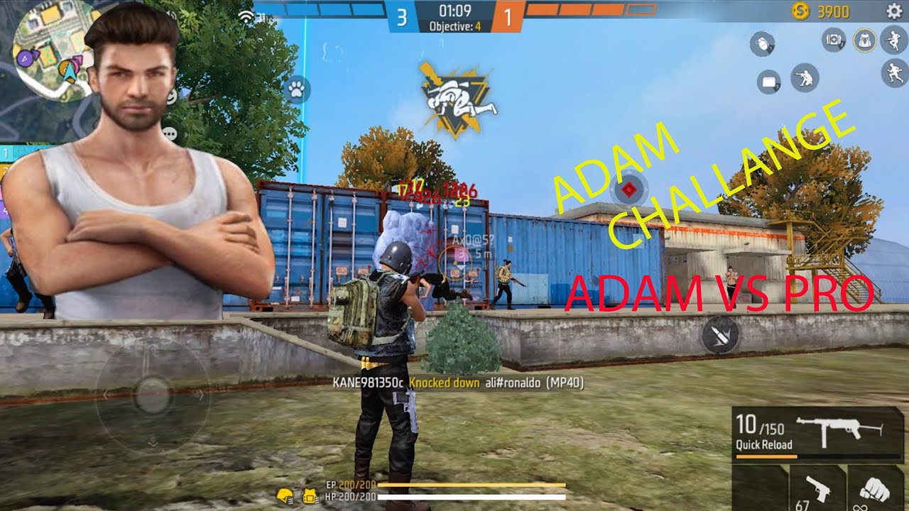 Freefire Adam challange || FREEFIRE MAX || - YouTube