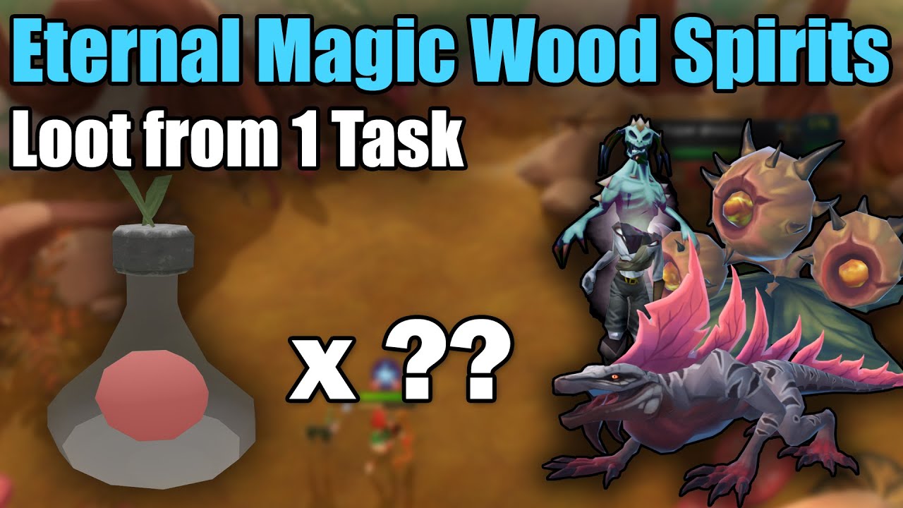 Eternal Magic Wood Spirit Loot from Slayer Monsters on RuneScape - YouTube