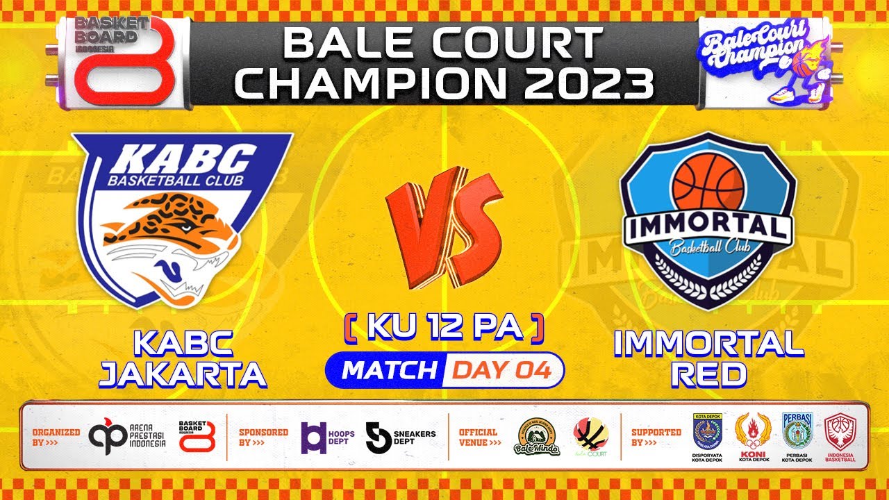 🔴 Live Day 4 [ Match 5 ] KABC JAKARTA VS IMMORTAL RED ( KU 12 PA ) 🏅 Bale Court Champion 2023 ...