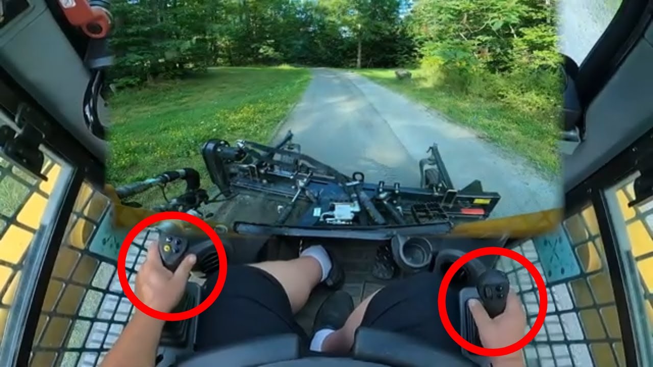 Showing Controls Of My Caterpillar PR121 Power Rake & 259D3 Grading a ...